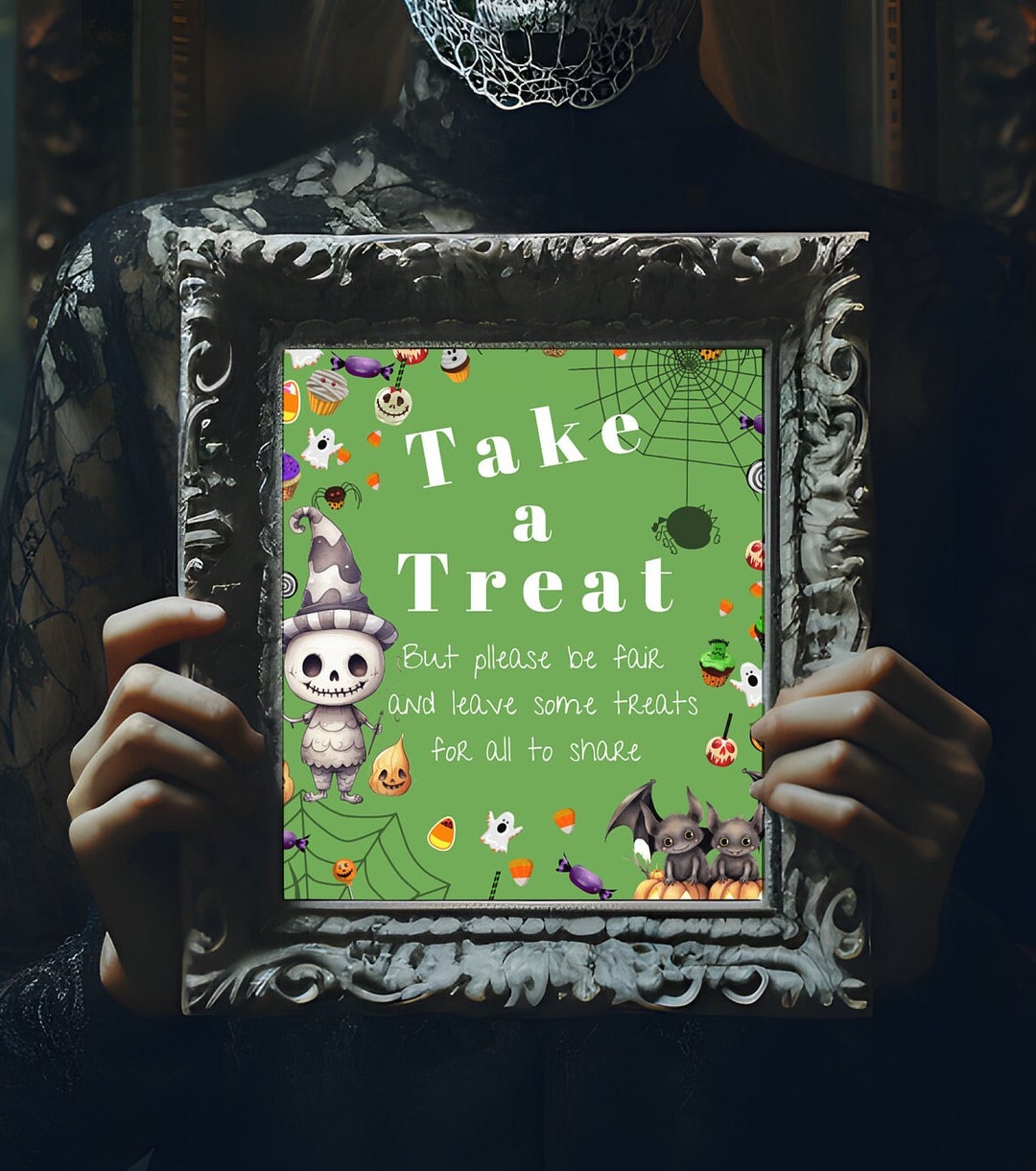 Printable Halloween Candy Bowl Sign Out of Candy Sign Halloween Take ...