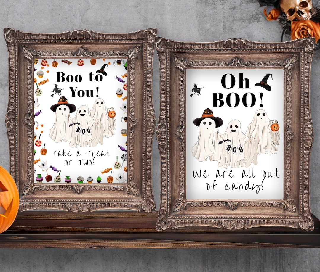 Printable Halloween Candy Bowl Sign Out of Candy Sign Halloween Take ...