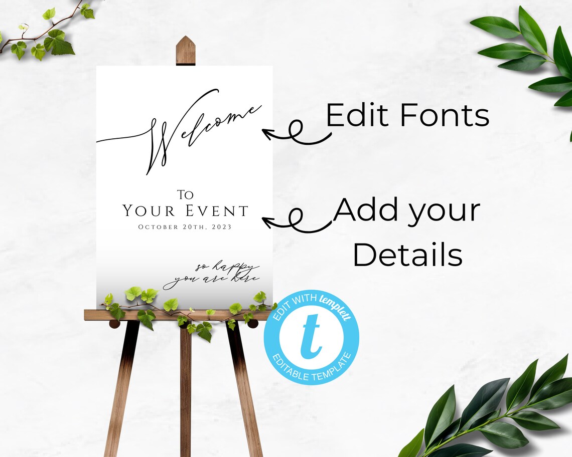 Downloadable Welcome Sign Instant Download Welcome Sign - Etsy