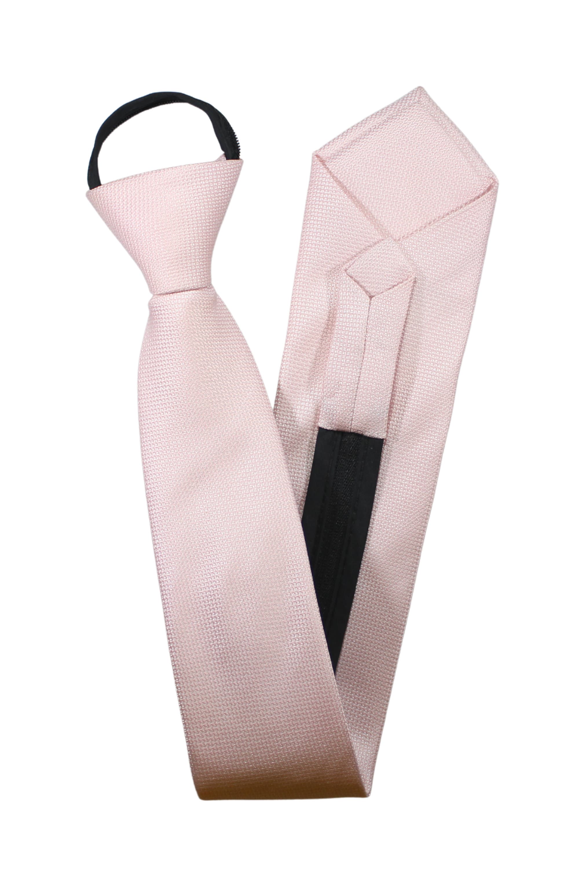 Eyelet Pattern Zipper Necktie - Unicolor Pre-tied Zip up Necktie ...