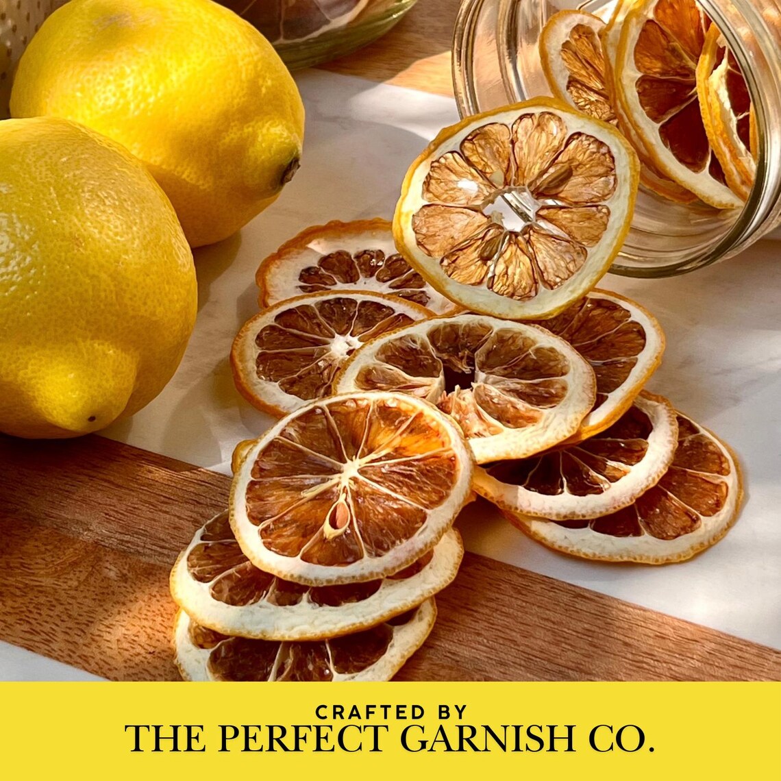 The Perfect Garnish Co. Dehydrated Lemon Wheels - Natural Fruit - Etsy