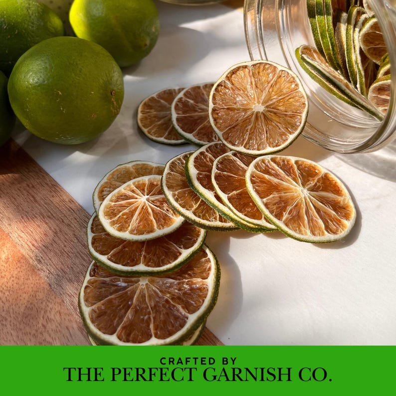 The Perfect Garnish Co. Dehydrated Lime Wheels - Natural Fruit - Etsy