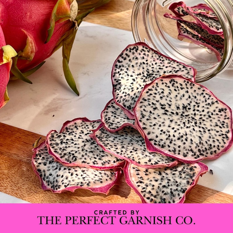 The Perfect Garnish Co. Dehydrated Dragon Fruit - Natural Fruit - Etsy