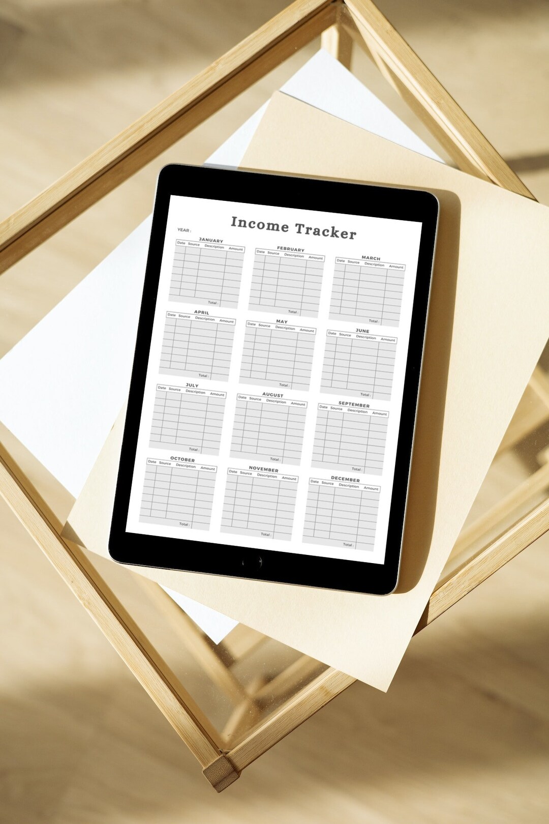 Income Tracker Printable, Income Tracking, Income Log, Monthly Income ...