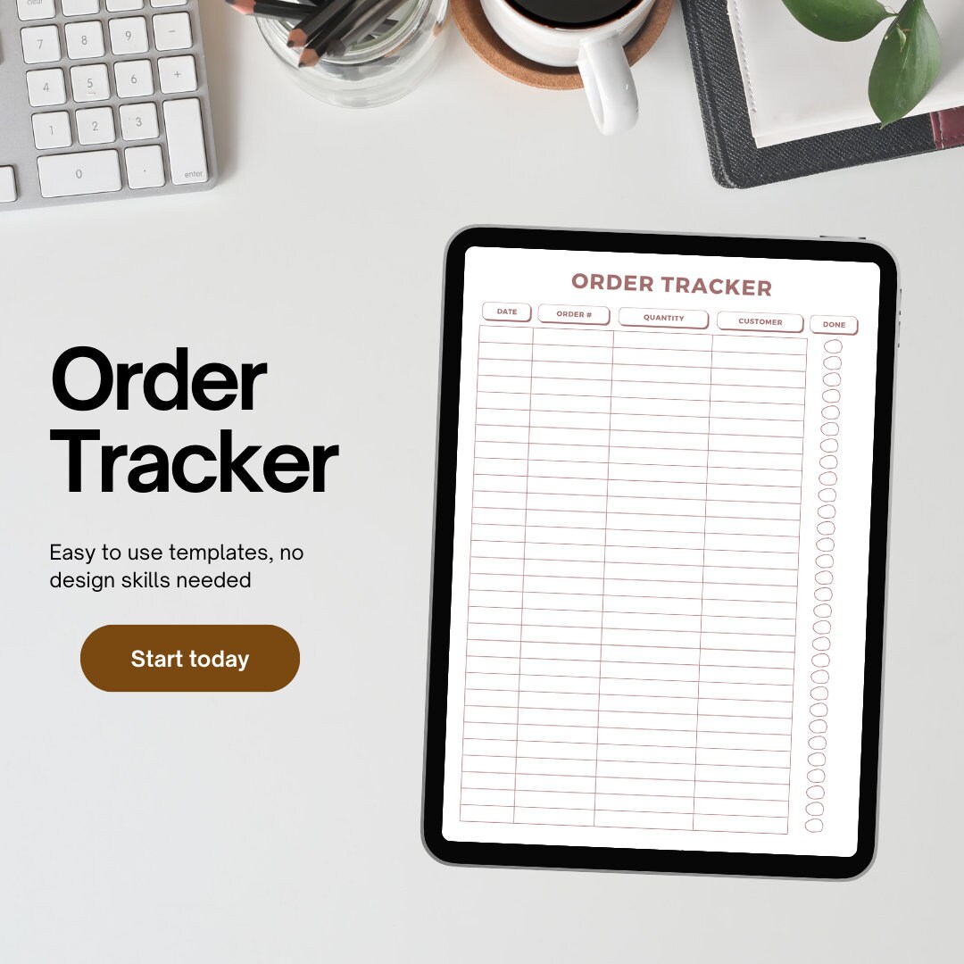 Printable Order Tracker, Order Log, Instant Digital Download - Etsy