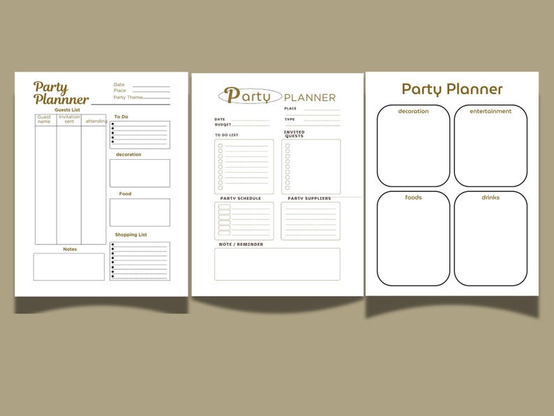 Printable Party Planner | Event Planning Organizer | Customizable Party ...