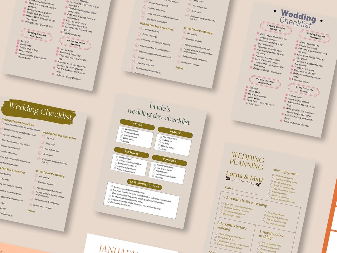 Printable Wedding Checklist | Ultimate Wedding Planning Guide | Bride ...
