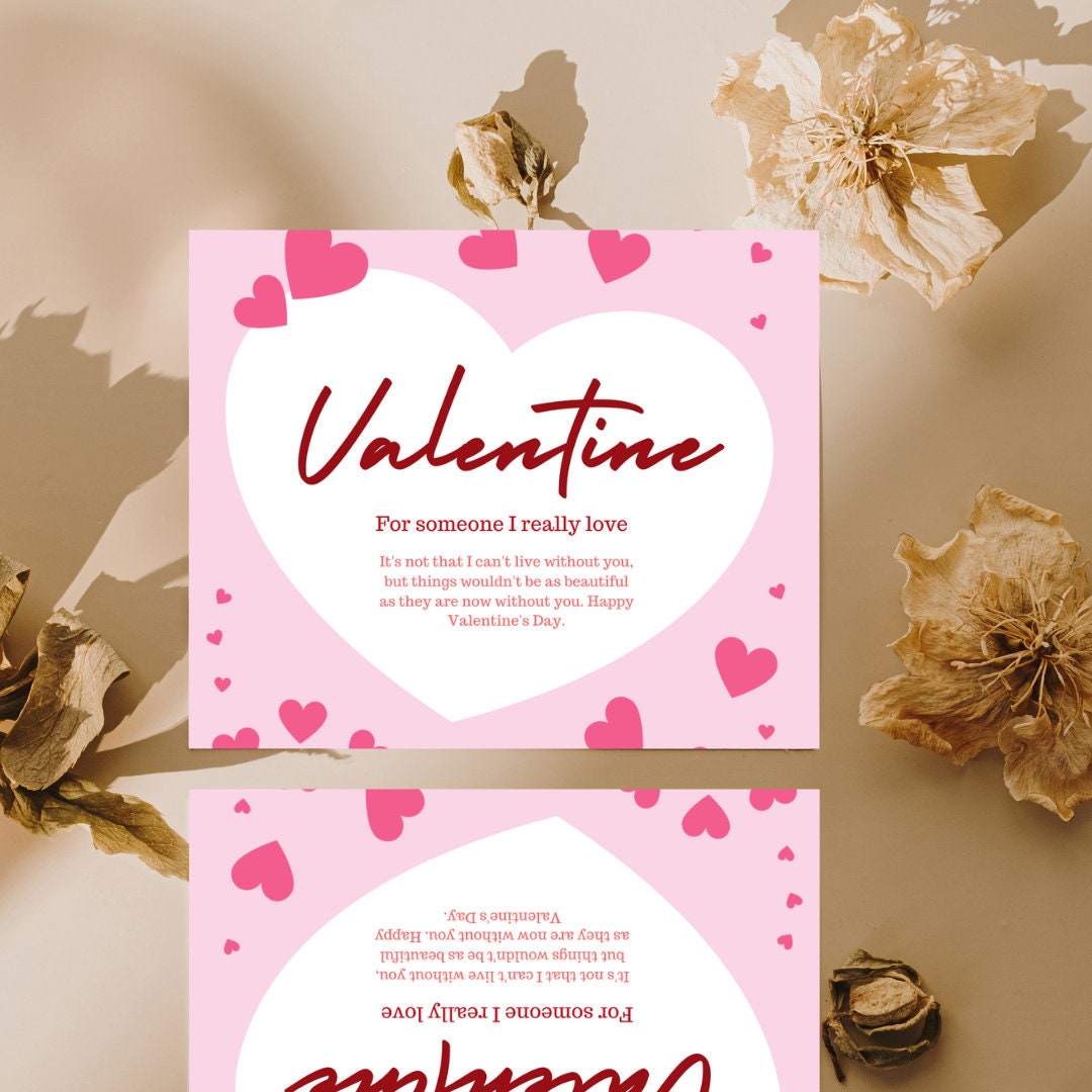 Heartfelt Moments: Printable Valentine Greeting Card - Instant Love - Etsy