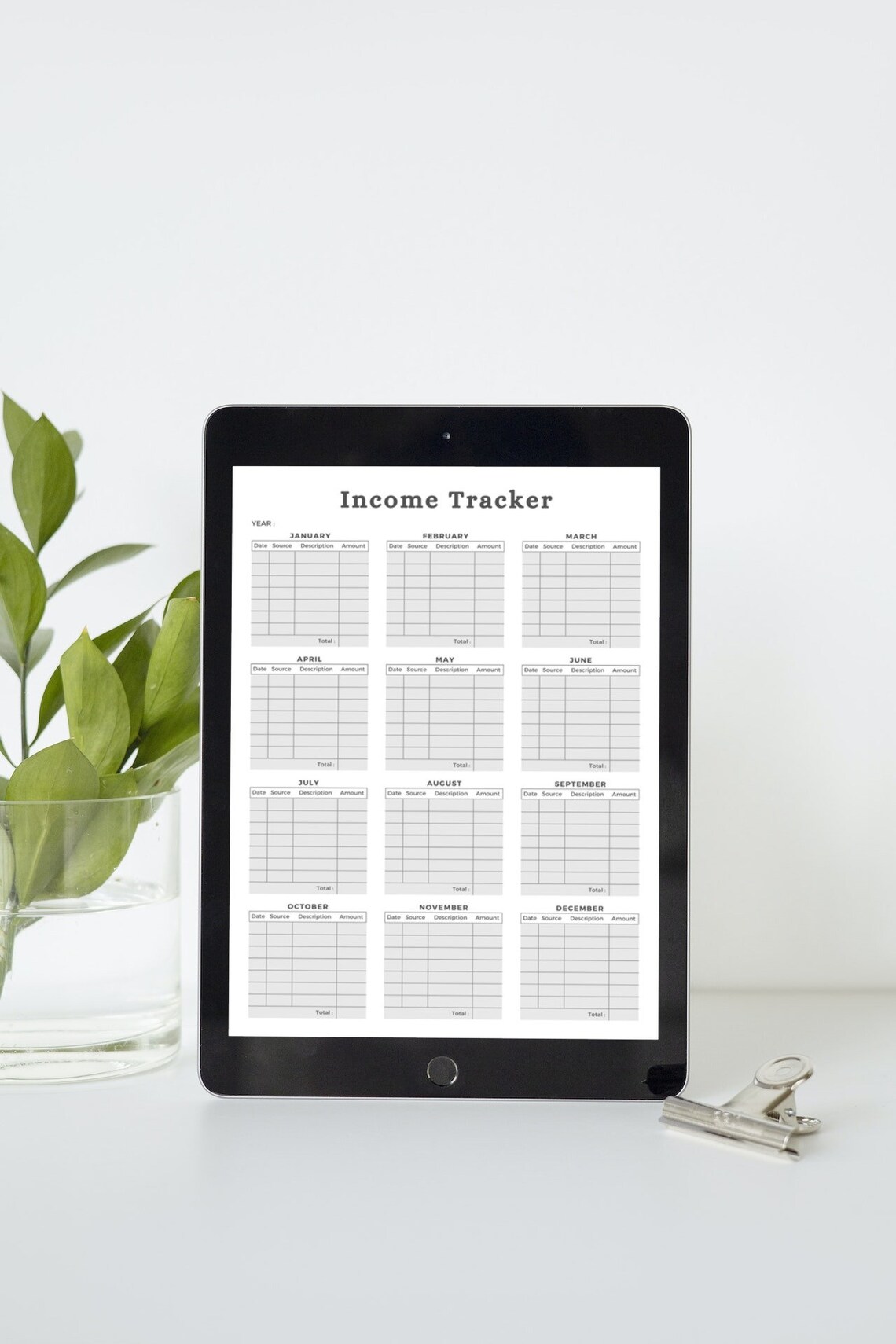 Income Tracker Printable, Income Tracking, Income Log, Monthly Income ...