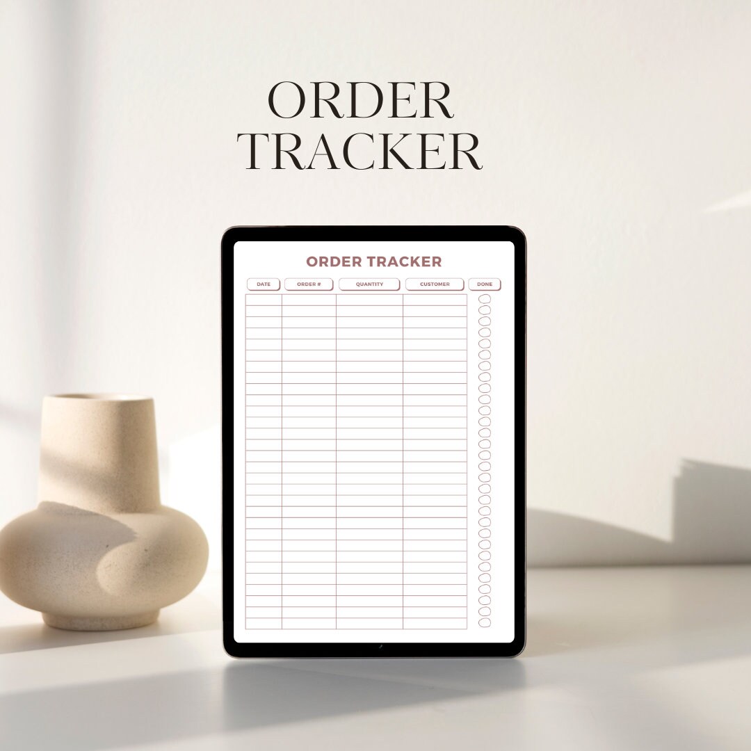 Printable Order Tracker, Order Log, Instant Digital Download - Etsy