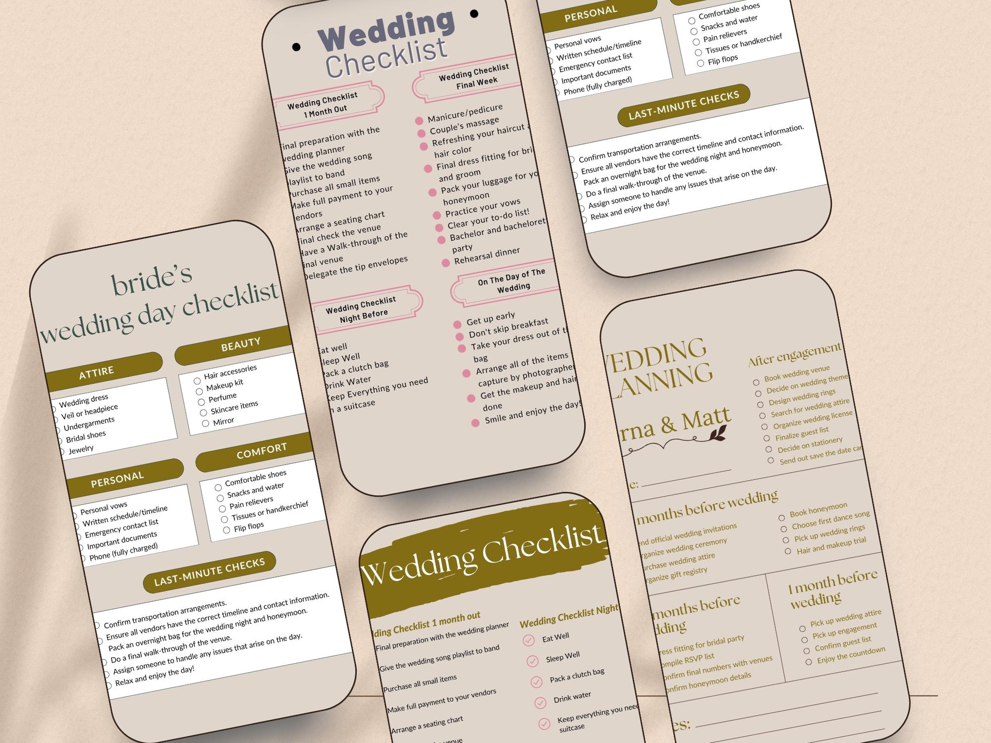 Printable Wedding Checklist | Ultimate Wedding Planning Guide | Bride ...