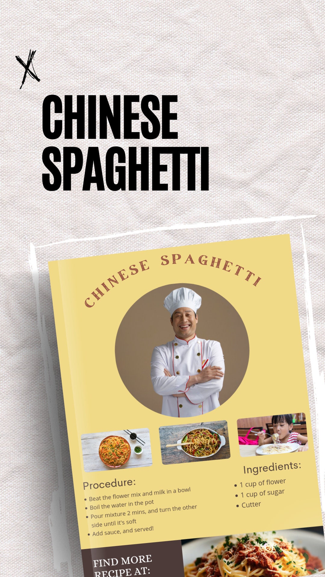 Printable Food Recipe Card - Etsy