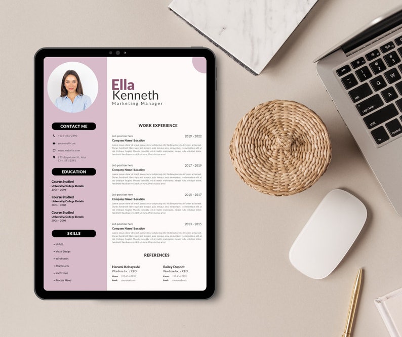 Printable Professional CV Resume - Etsy