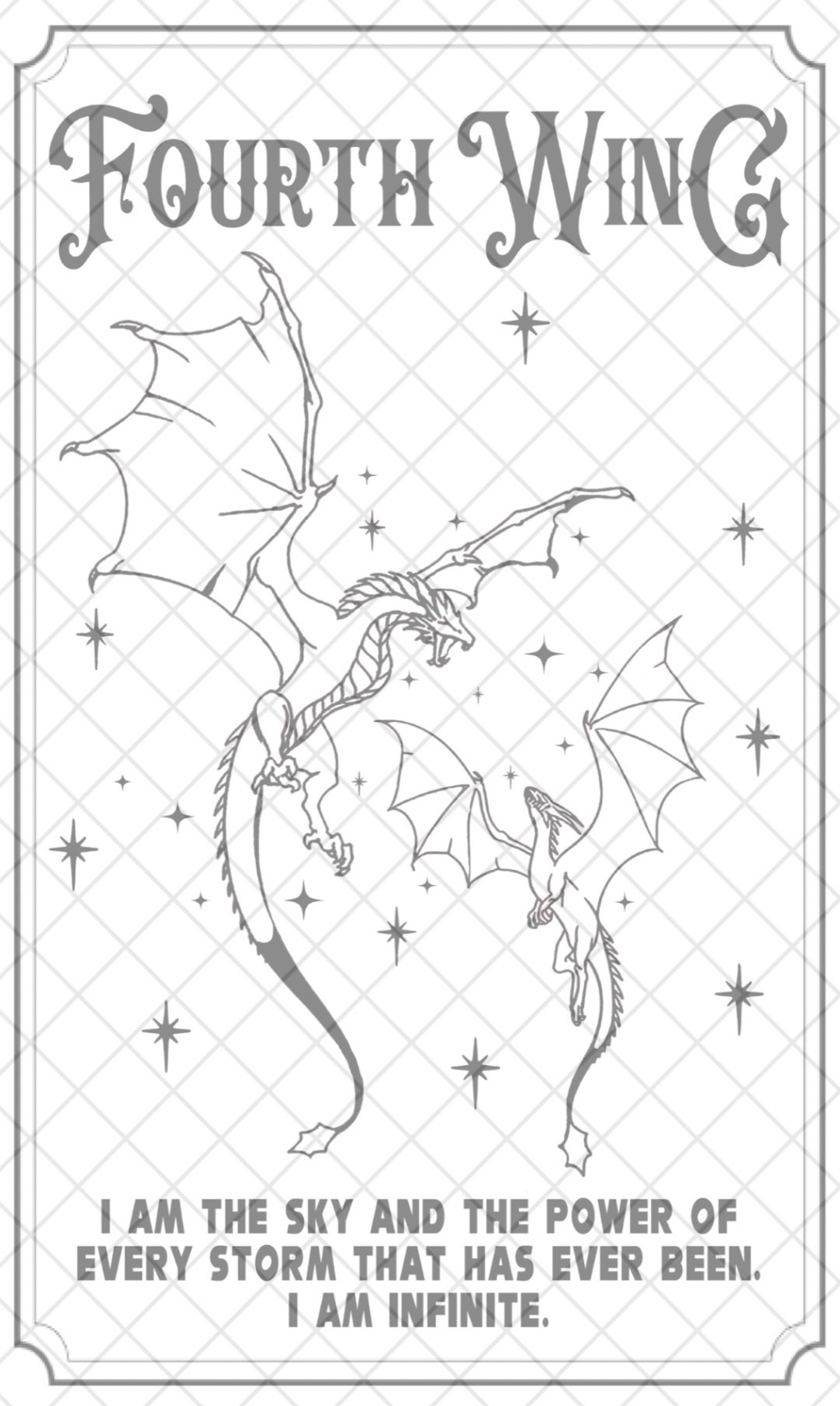 Fourth Wing Book Cover PNG Digital File-instant Download - Etsy