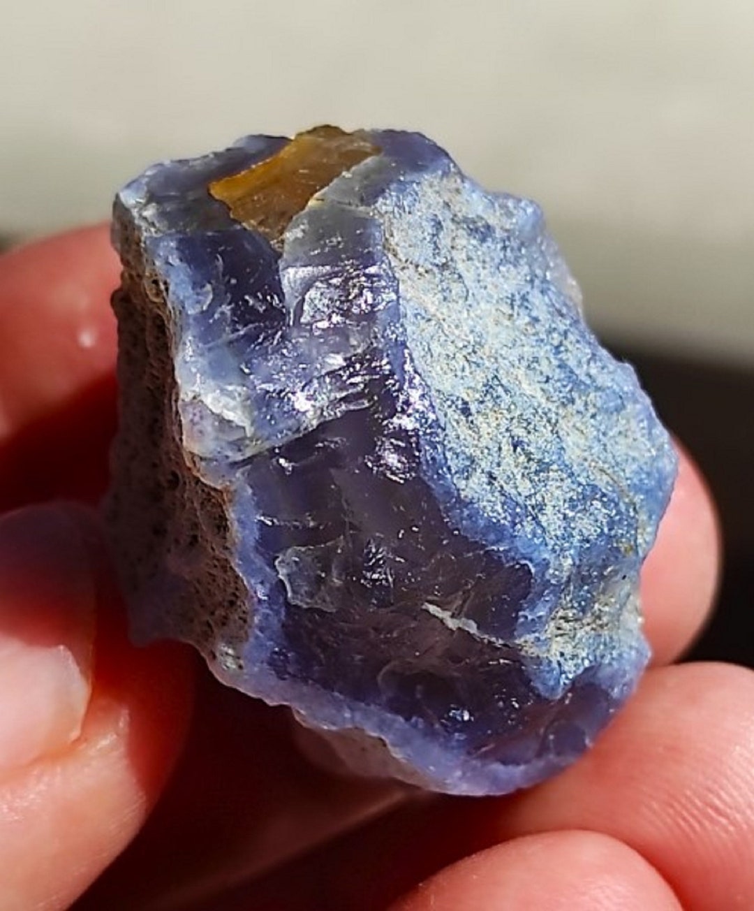 Beautiful Unpolished Cut of Blues Moosy Agate-sapphirine From Bulgaria ...