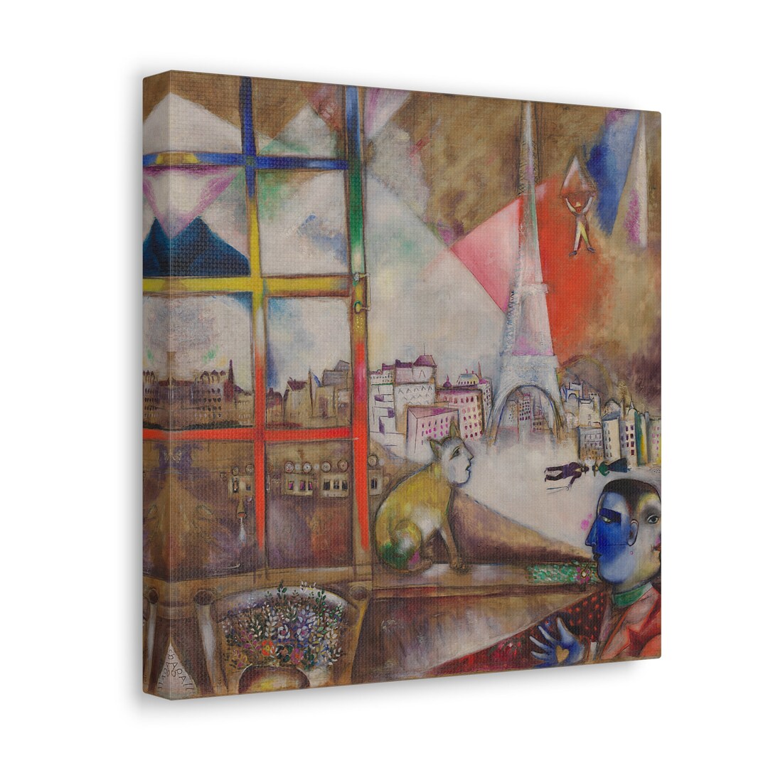 Marc Chagall Paris Through the Window Canvas Print Famous - Etsy UK