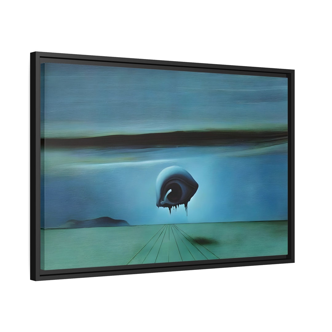 Salvador Dali the Eye Framed Canvas Print With Black Pinewood Frame ...