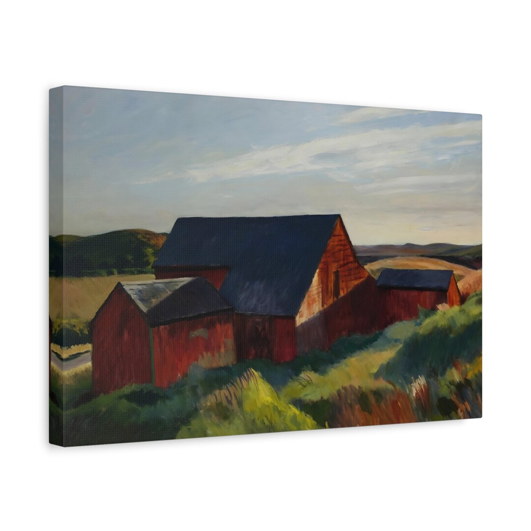 Edward Hopper Cobbs Barns South Truro Canvas Print Famous - Etsy