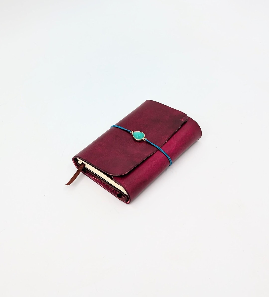 Handmade Leather Pocket Journal Cover: Tri-fold Travelers Notebook - Etsy