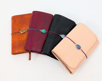 Tri-fold Leather Notebook Cover for A5 Sized Journals. Leather ...