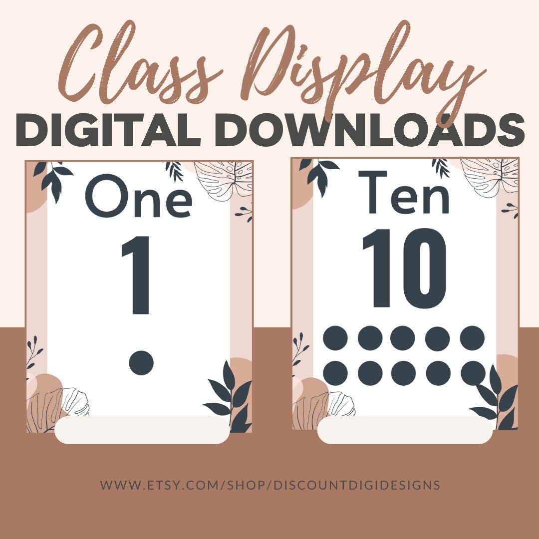 Number Chart - Boho (preschool/reception/foundation) - Etsy