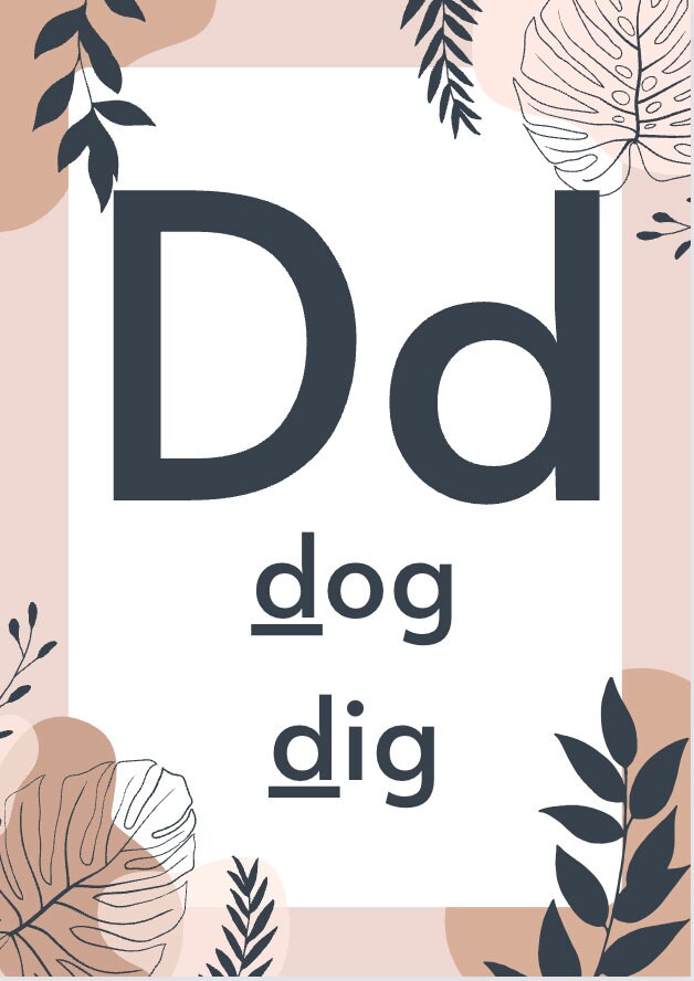 Alphabet Chart Boho preschool/reception/foundation - Etsy