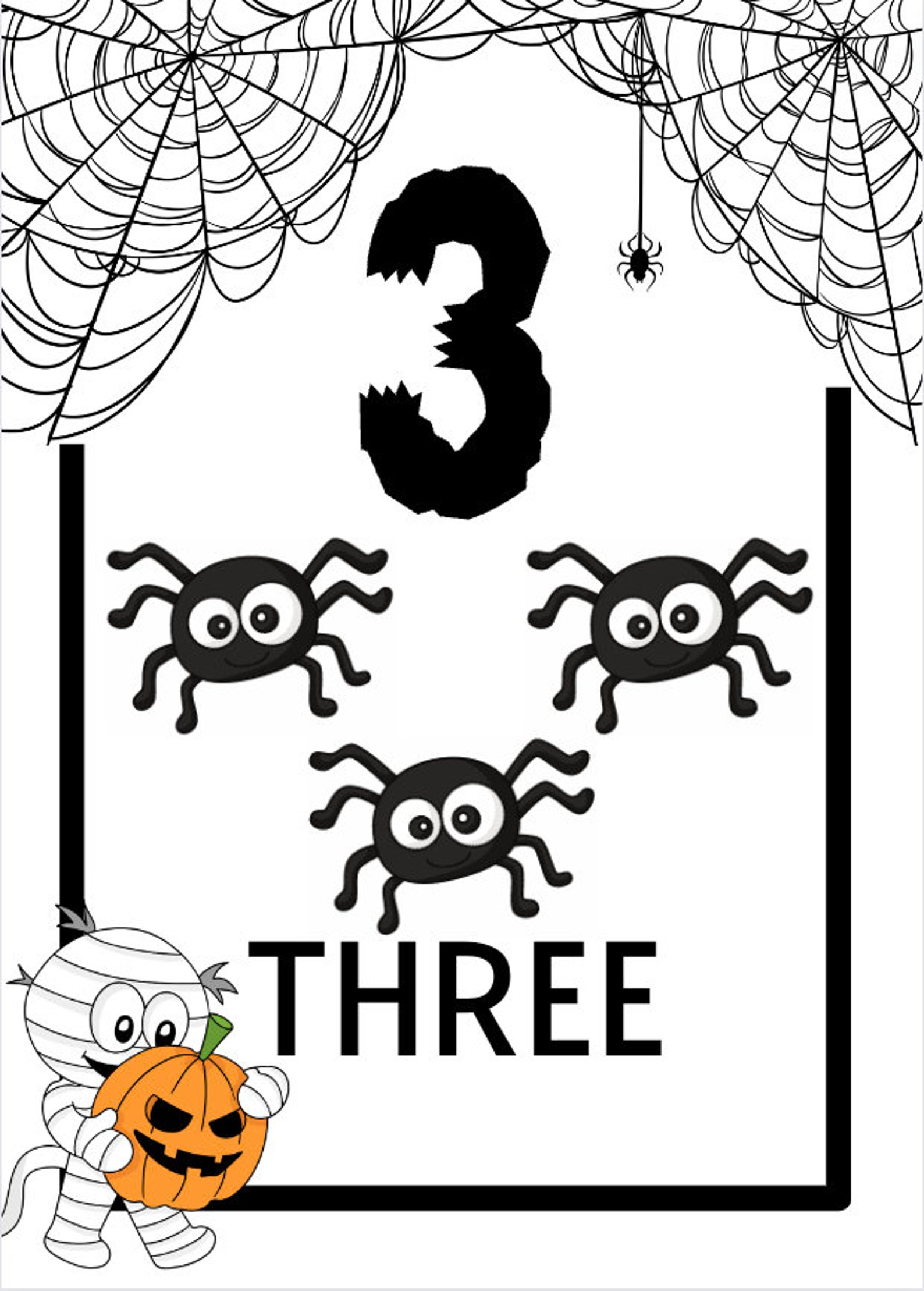 Halloween Number Chart - SPECIAL - Etsy