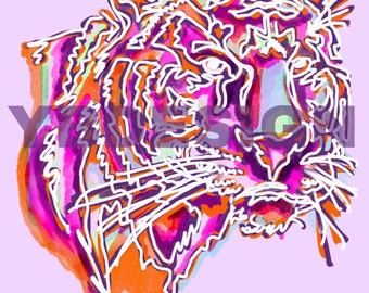 Clemson University Tigers Preppy Digital Print - Etsy