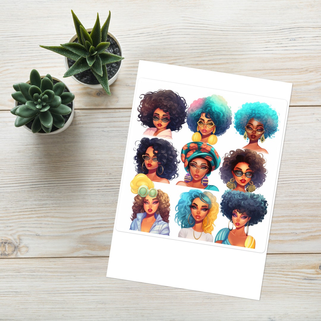 Black Girl Stickers - Etsy