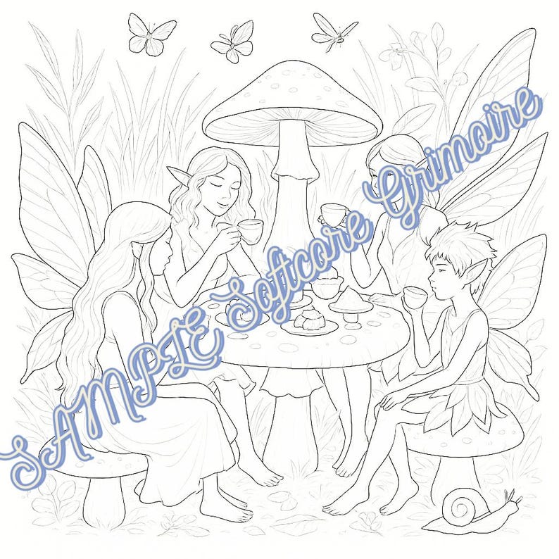 Fairycore Fantasy Coloring Pages (digital Download) / Printable ...