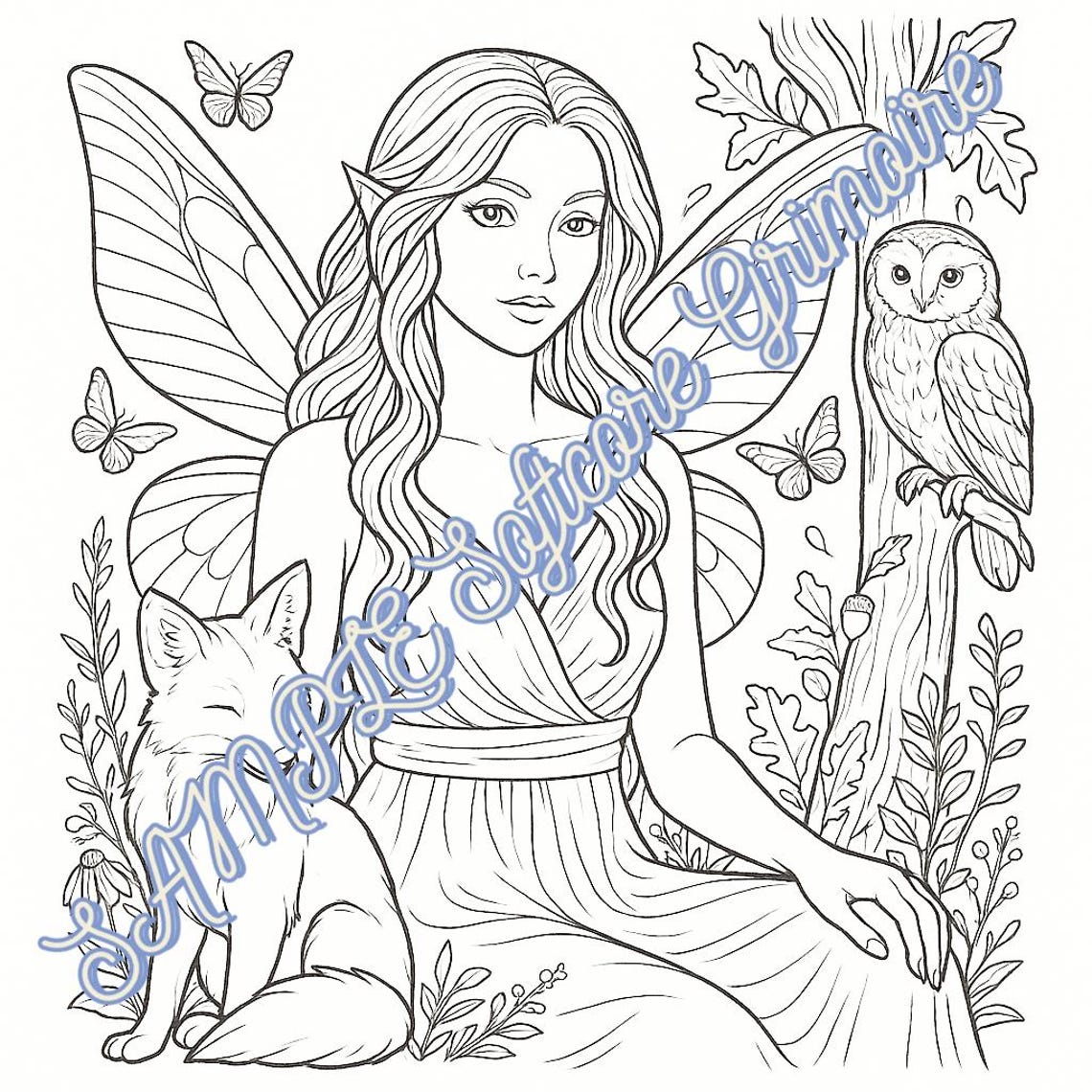 Fairycore Fantasy Coloring Pages (digital Download) / Printable ...