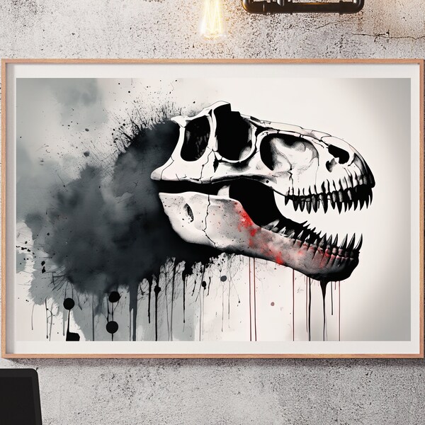 T Rex Painting - Etsy