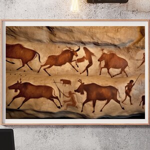 Primitive Cave Art 3 | Downloadable JPEG | Printable Wall Art Decor - Etsy