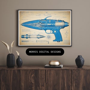 Raygun Blueprint 2 | Downloadable JPEG Wall Art Print - Etsy