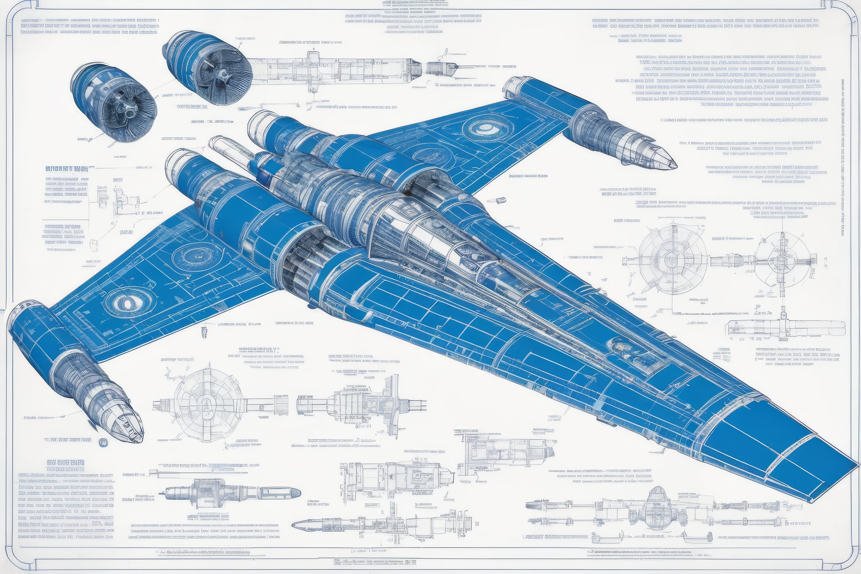 Starfighter Blueprint 2 | Downloadable JPEG Wall Art Print - Etsy