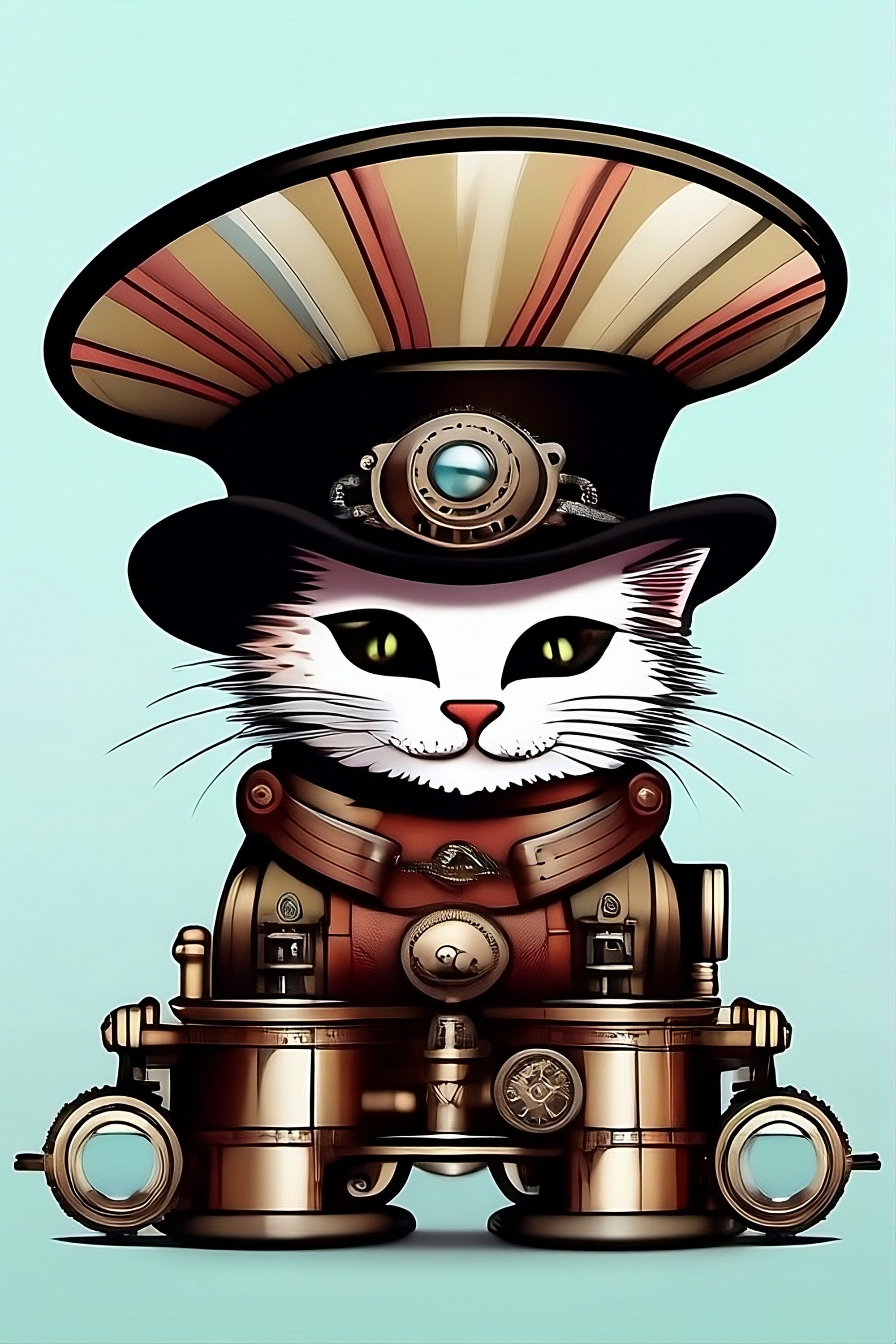 Steampunk Cat 3 Downloadable JPEG Printable Wall Art Decor - Etsy