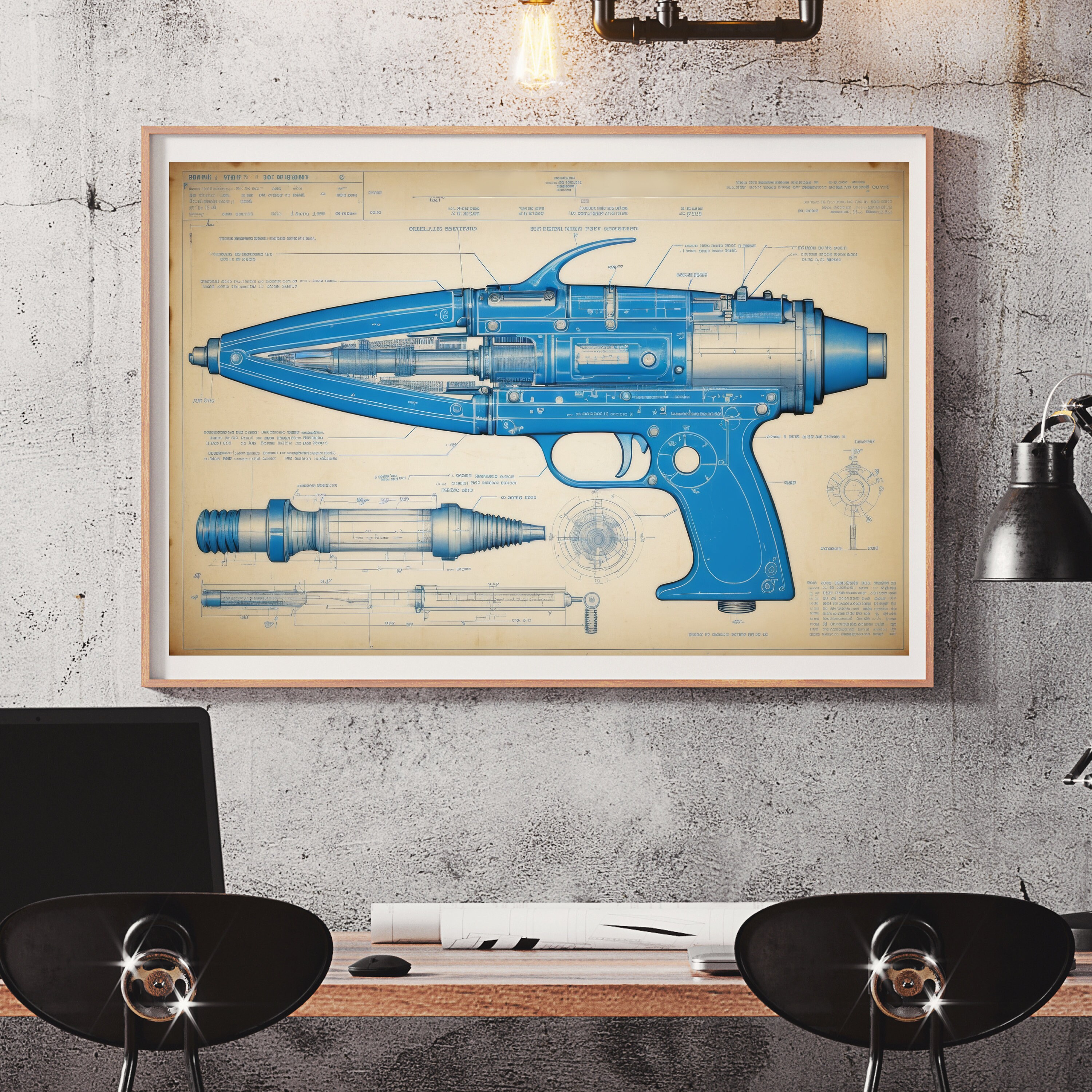 Raygun Blueprint 2 | Downloadable JPEG Wall Art Print - Etsy