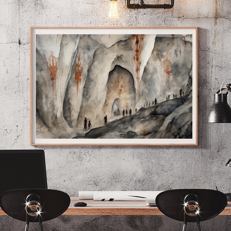 Primitive Cave Art 1 | Downloadable JPEG | Printable Wall Art Decor - Etsy