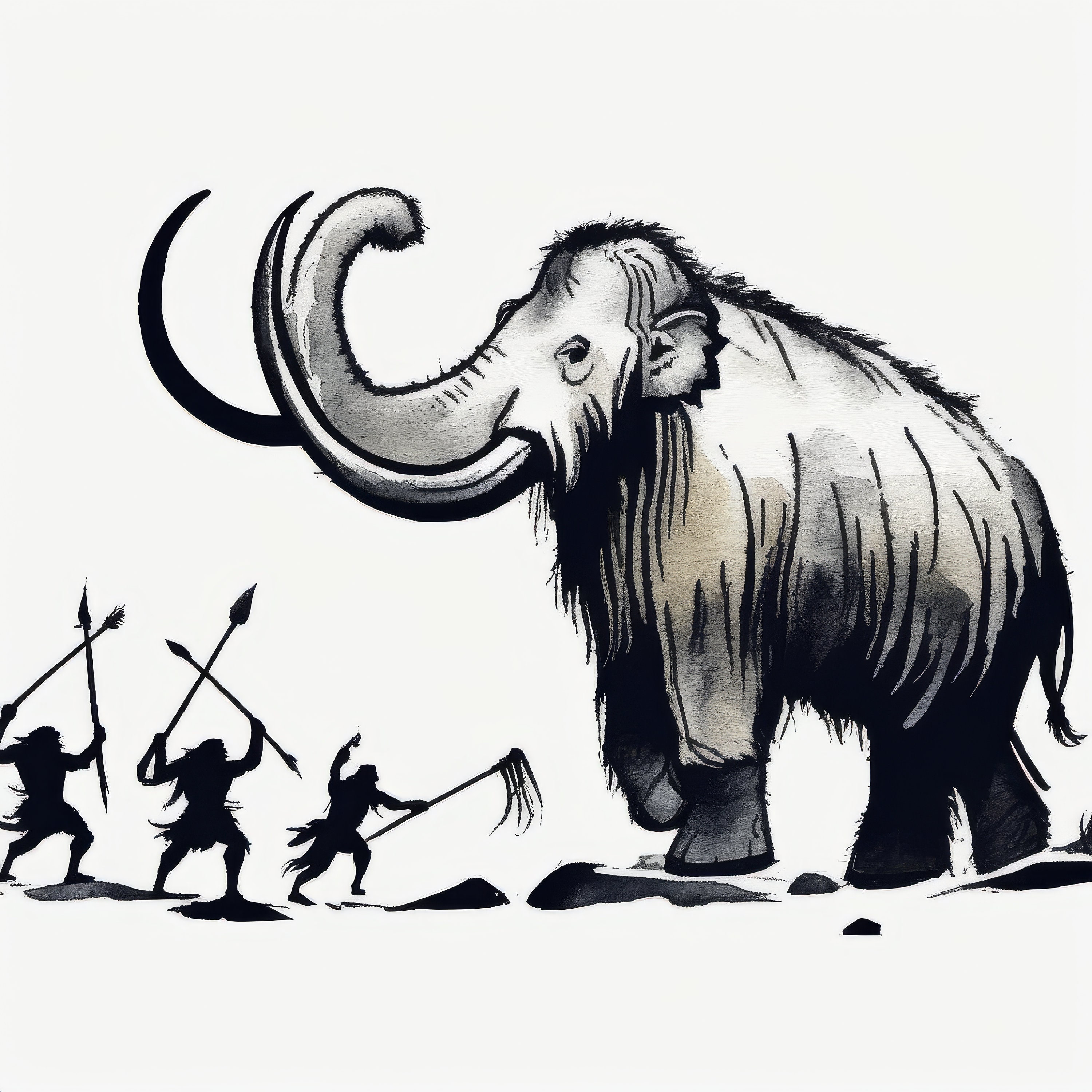 Mammoth Cave Art 1 | Caveman Drawings | Downloadable JPEG Wall Art ...
