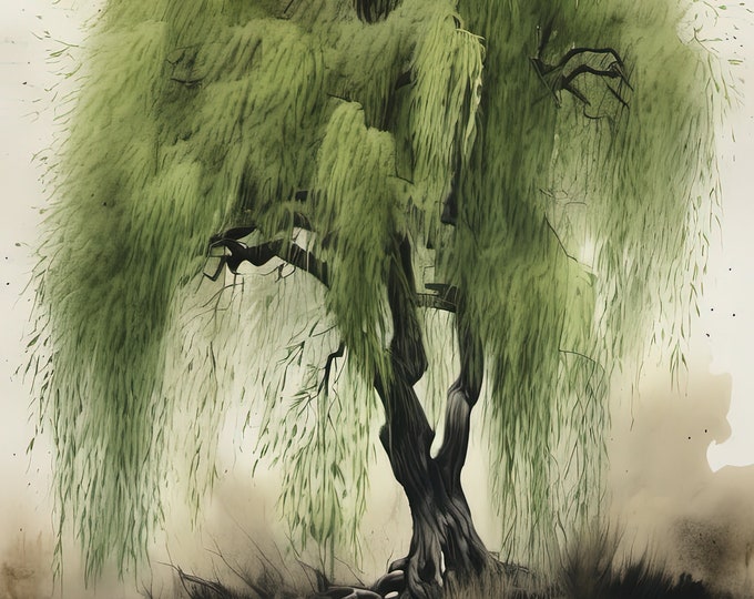 Watercolor Tree Seasons Painting 20 | Downloadable JPEG Wall Art Print ...