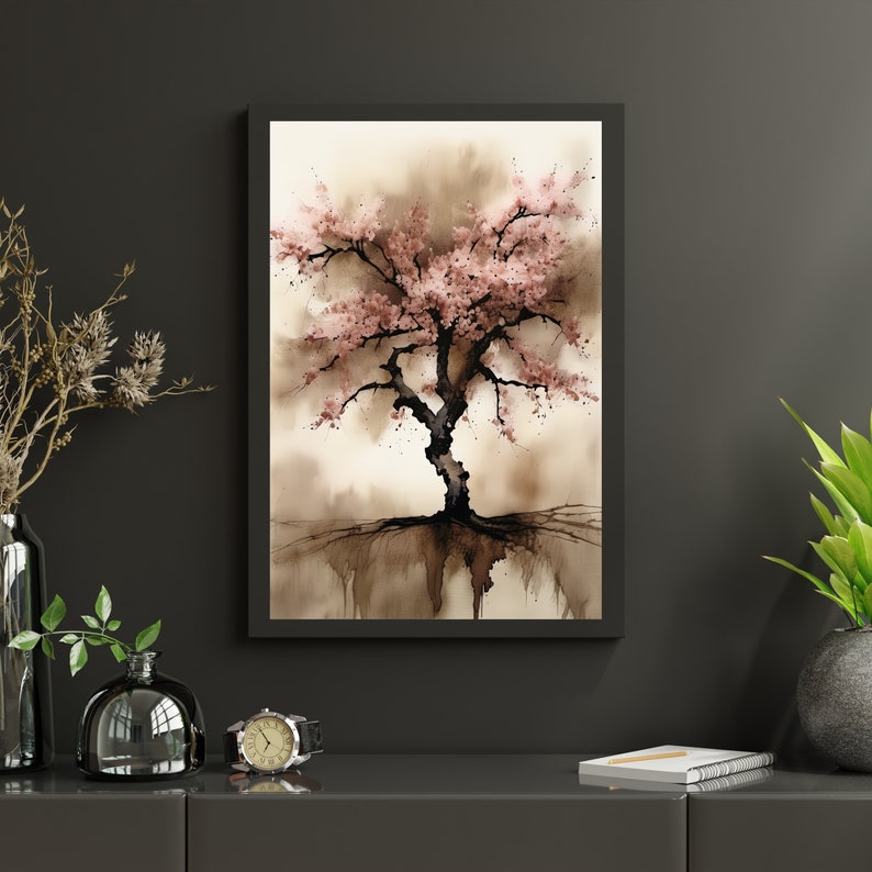 Cherry Tree Watercolor Painting 12 Downloadable JPEG Wall Art Print - Etsy