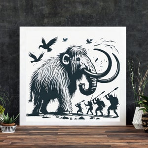 Mammoth Cave Art 6 | Caveman Drawings | Downloadable JPEG Wall Art ...