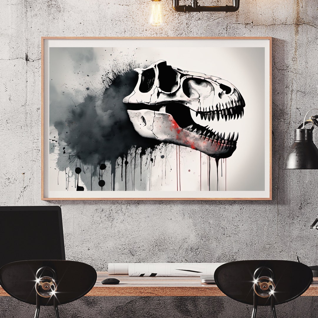 Watercolor T-rex Painting 4 Downloadable JPEG Wall Art Print - Etsy