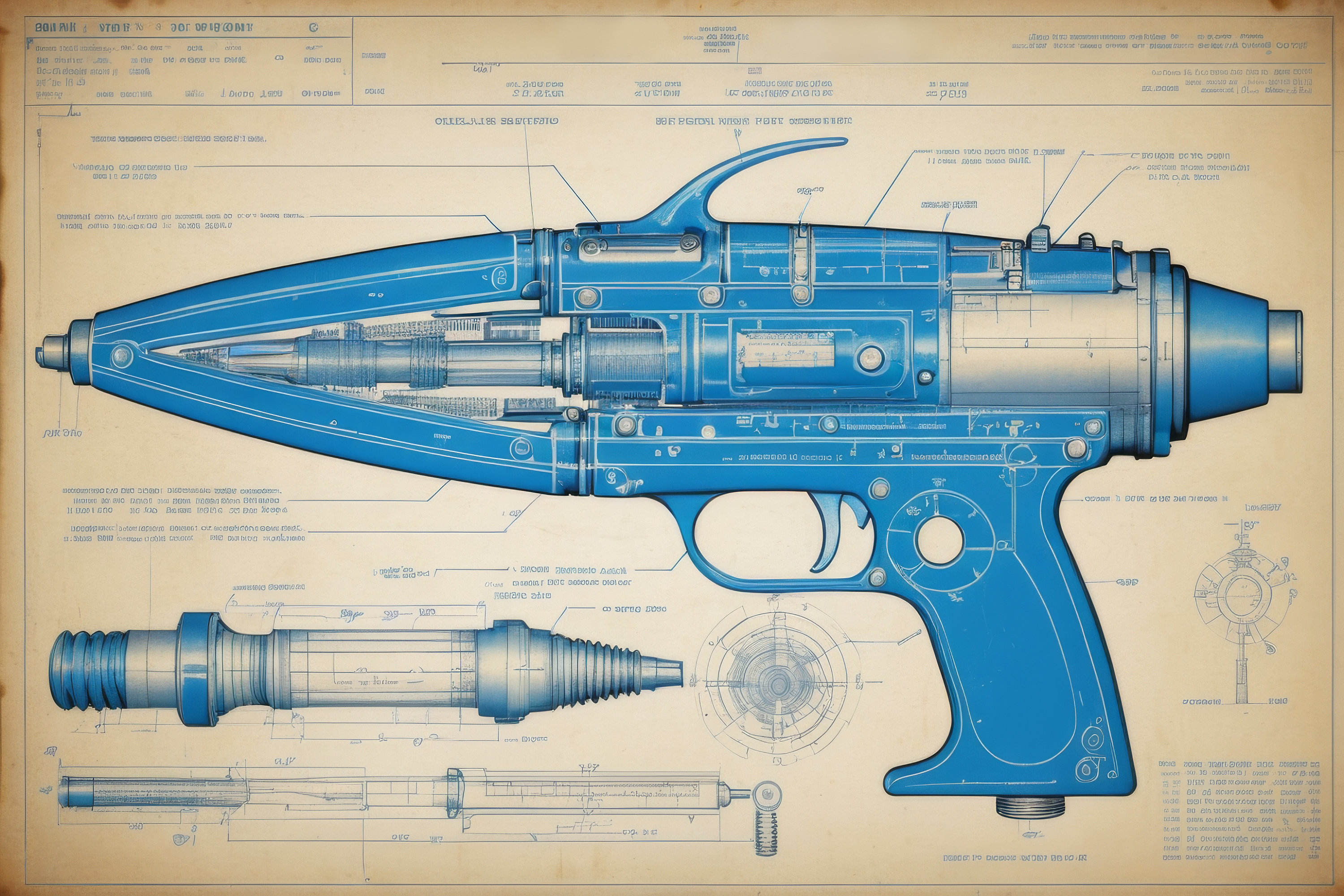 Raygun Blueprint 2 | Downloadable JPEG Wall Art Print - Etsy