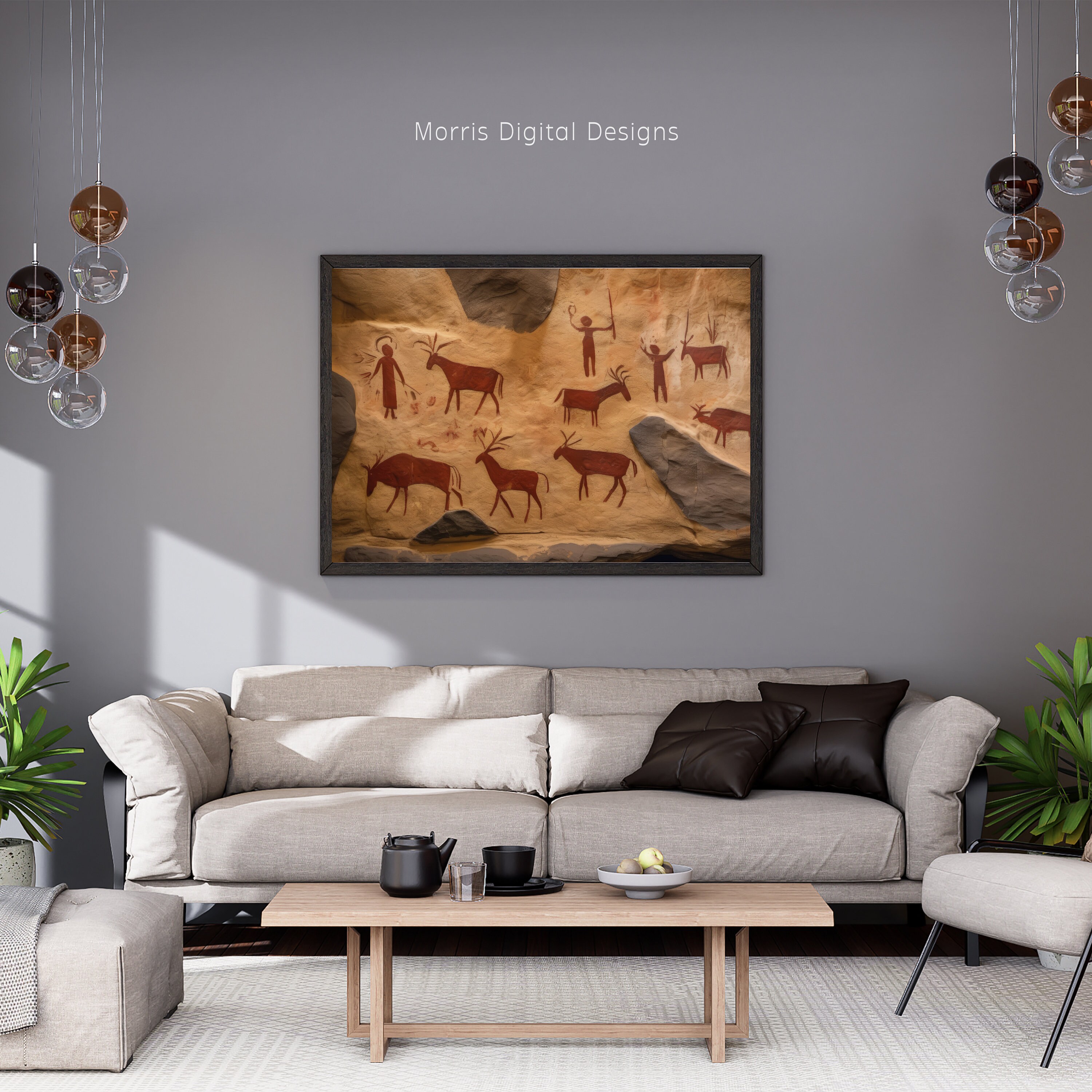 Primitive Cave Art 6 | Downloadable JPEG | Printable Wall Art Decor - Etsy