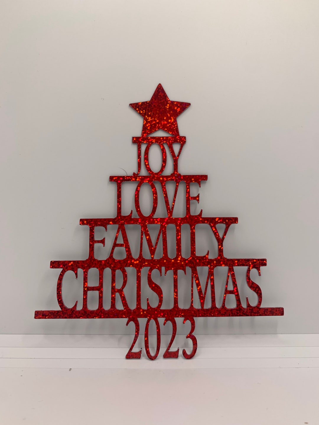 Personalised Christmas Tree Magnet/ Christmas Present/ Family Gift ...