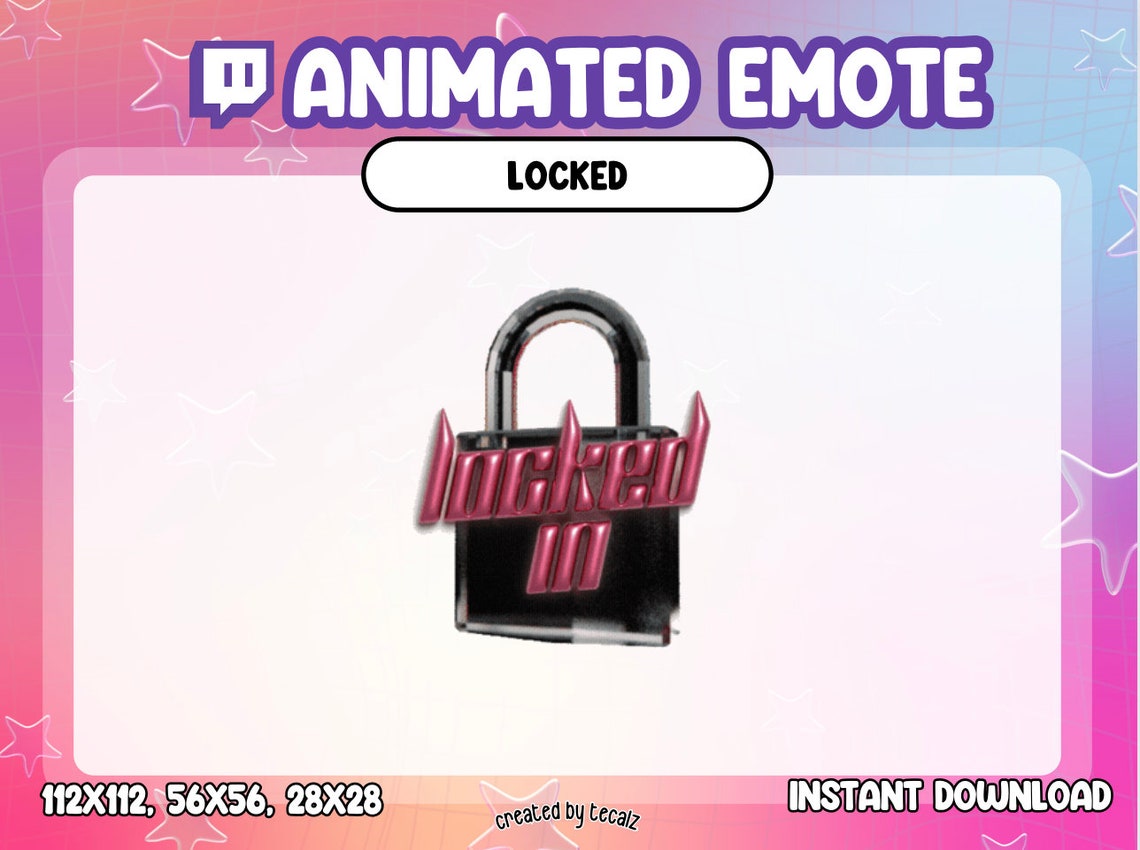 Animated Locked Emote: Pink Chrome 3D Bubble, Twitch/discord (GIF ...