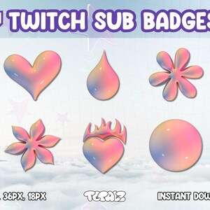 Pink Glossy Bubblegum EMOTES Pastel Pink Streamer Twitch Kick Discord ...