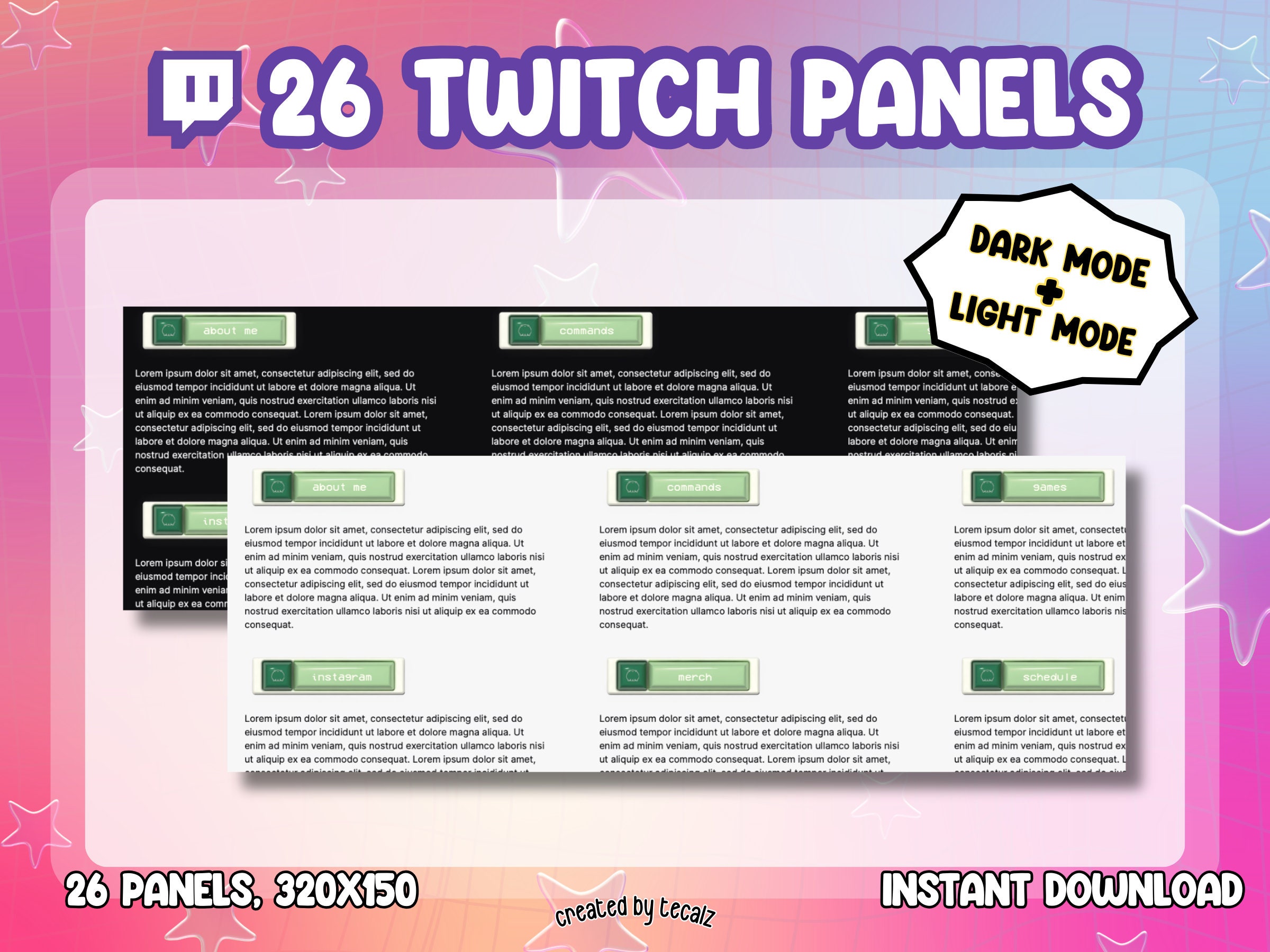 Cute Frog Gaming Keyboard TWITCH PANELS | Kawaii Frog | Streamer ...