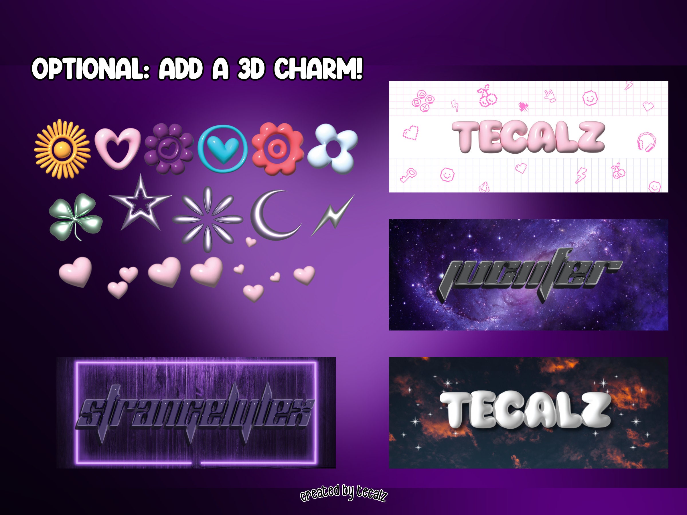 Custom TWITCH BANNER Your Name Bubble 3D Font Chrome - Etsy Canada